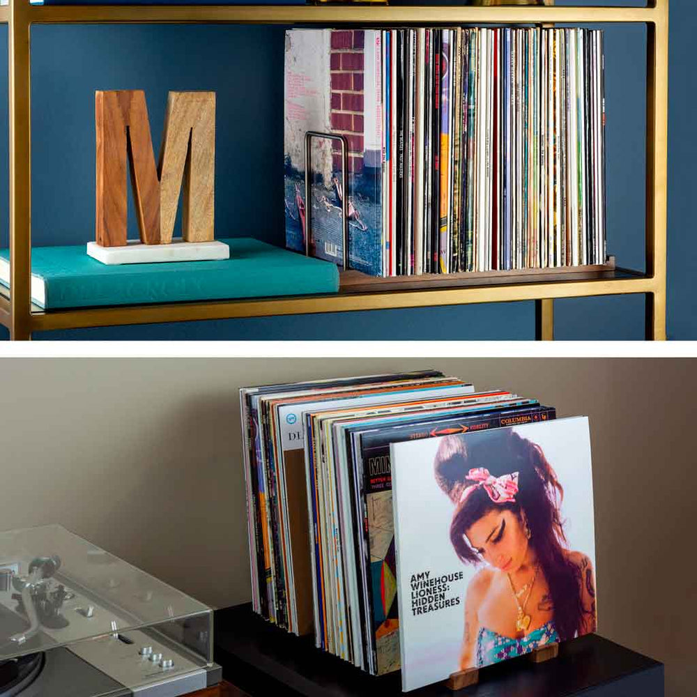 Optage Audio Vinyl Record Storage Record Holder With Now Playing Stand