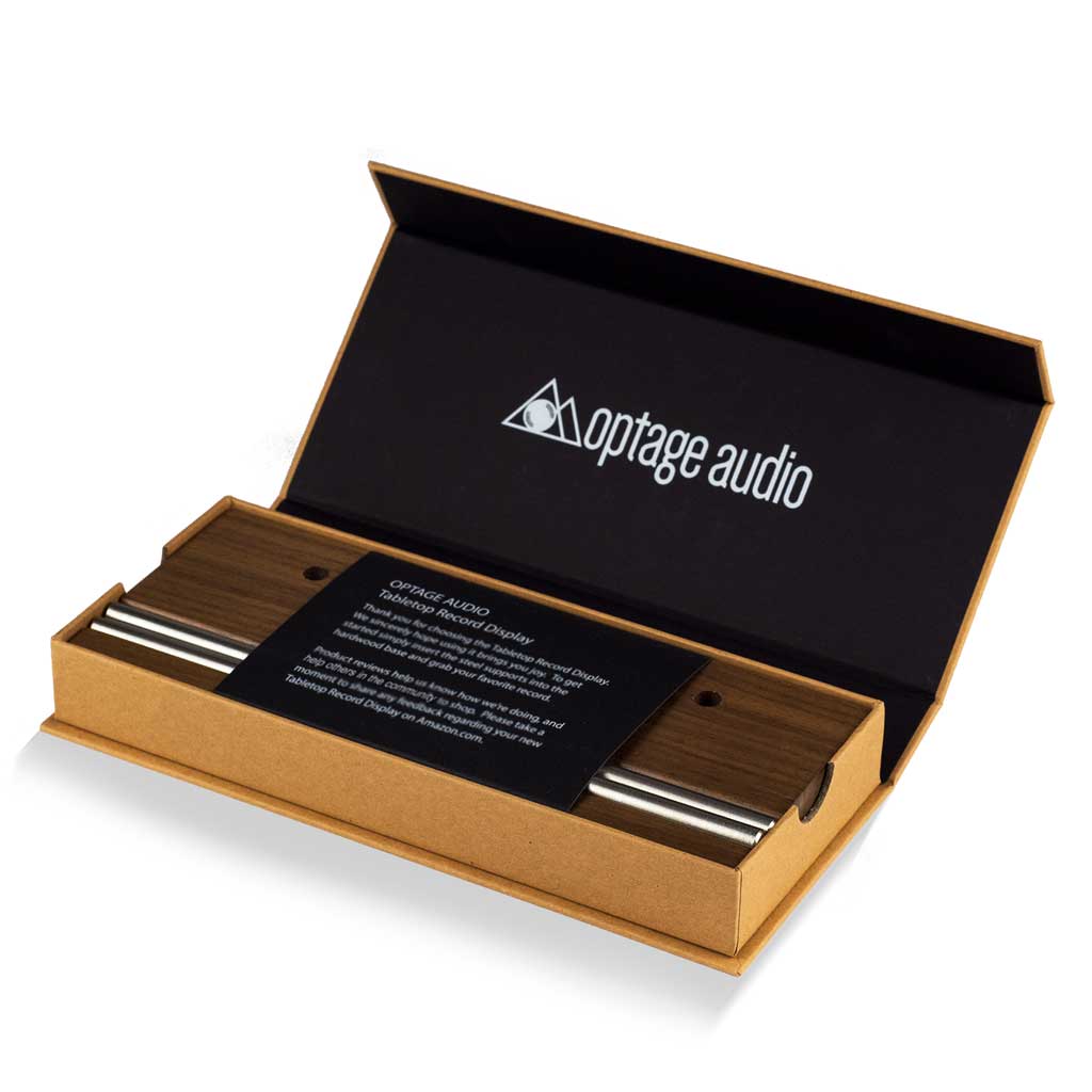 Optage Audio Tabletop Record Display - Now Playing Vinyl Record Stand